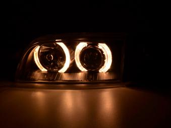 Faros Delanteros Angel Eyes Set Fiat Punto 1 Modelo 176 93-98 Negro Fk ...