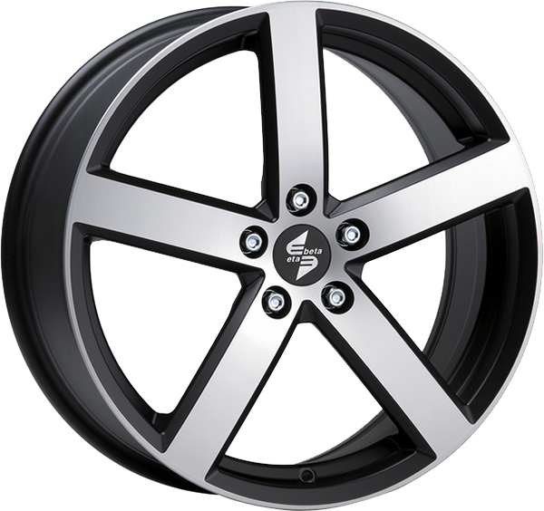 LLANTA ETA BETA EROS 16 X 6.50 ET 43 4X100 Buje: 60,1 MATT BLACK POLISH ...